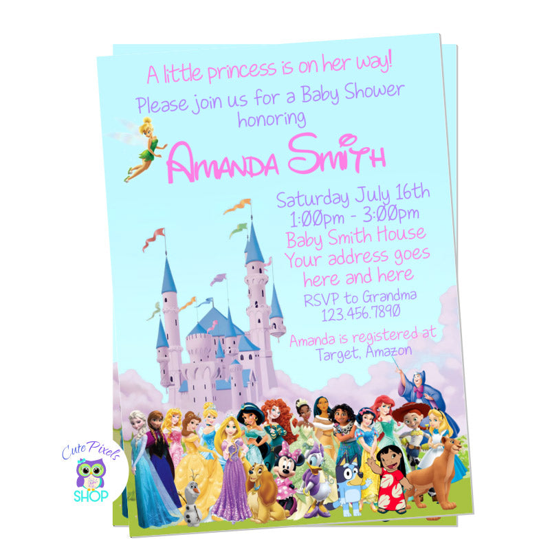 Disney Invitation - Baby Shower Invitation – Cute Pixels Shop