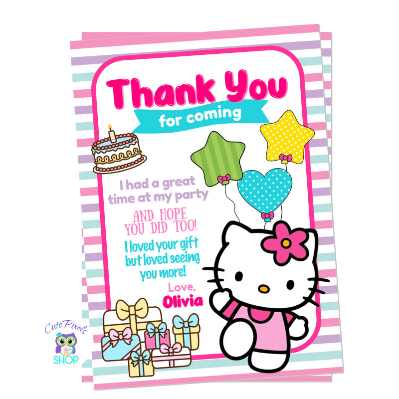 Hello Kitty Thank You Cards 10 Pcs Thank You Card | Happy Mail