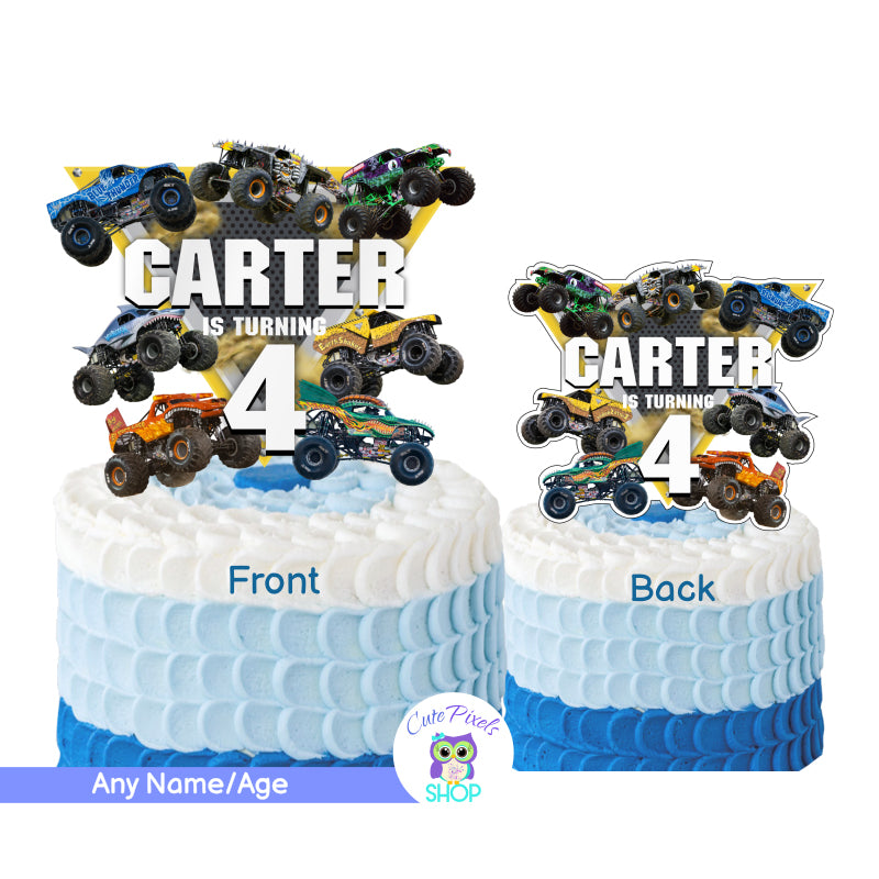 Monster Jam Cake Topper - Monster Truck Centerpiece – Cute Pixels Shop