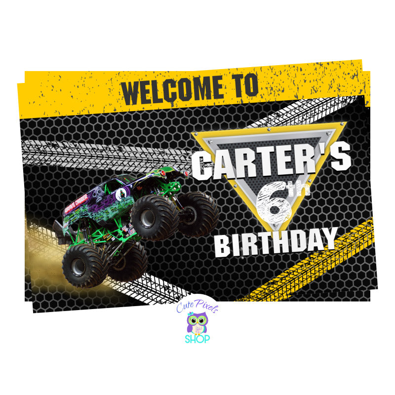 Monster Jam Backdrop - Monster Truck Poster Sign – Cute Pixels Shop