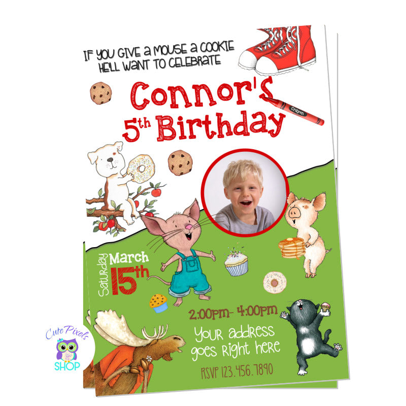 A Mouse a cookie Invitation - Mouse Cookie Book – Cute Pixels Shop