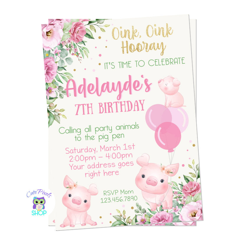 Pig Invitation Template Editable Peppa Pig Birthday Invitation