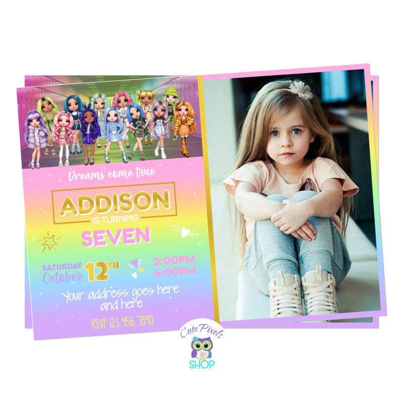 Rainbow High All Invitation in Pastel- Rainbow High Dolls – Cute Pixels ...