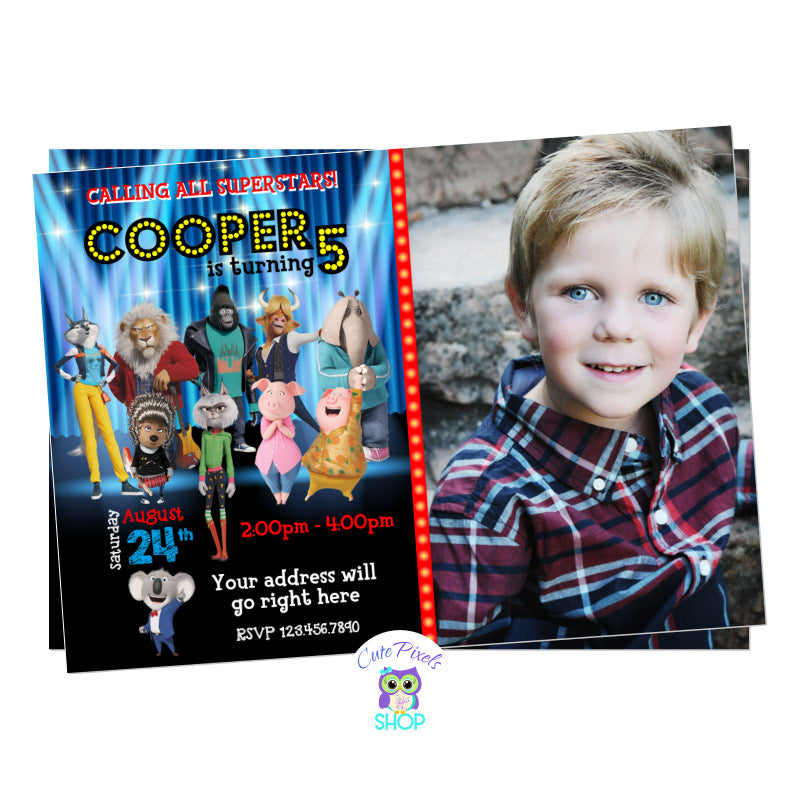 Sing Invitation - Sing Birthday – Cute Pixels Shop