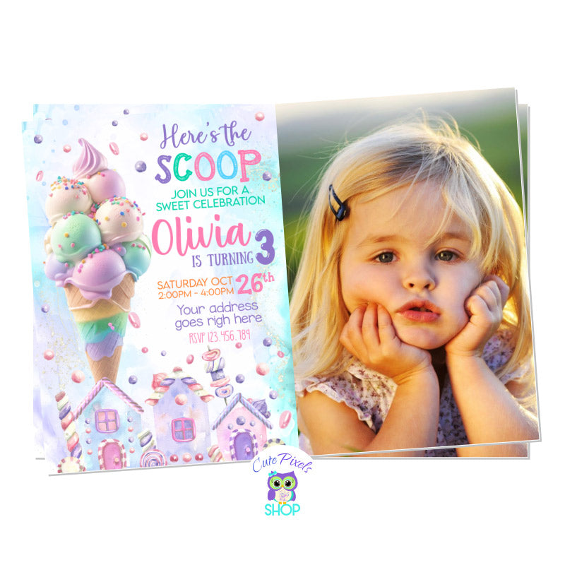 The Scoop Invitation - Sweet Invitation – Cute Pixels Shop