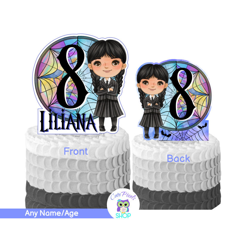Wednesday Cake Topper - Wednesday Centerpiece – Cute Pixels Shop