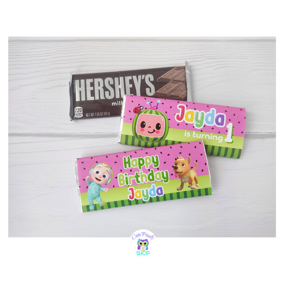 Cocomelon Candy Bar Wrappers - Cocomelon Chocolate Labels – Cute Pixels ...