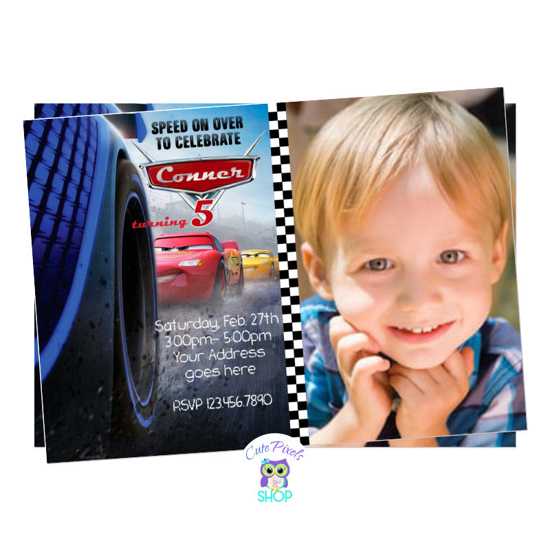Pixar Cars Birthday Invitations