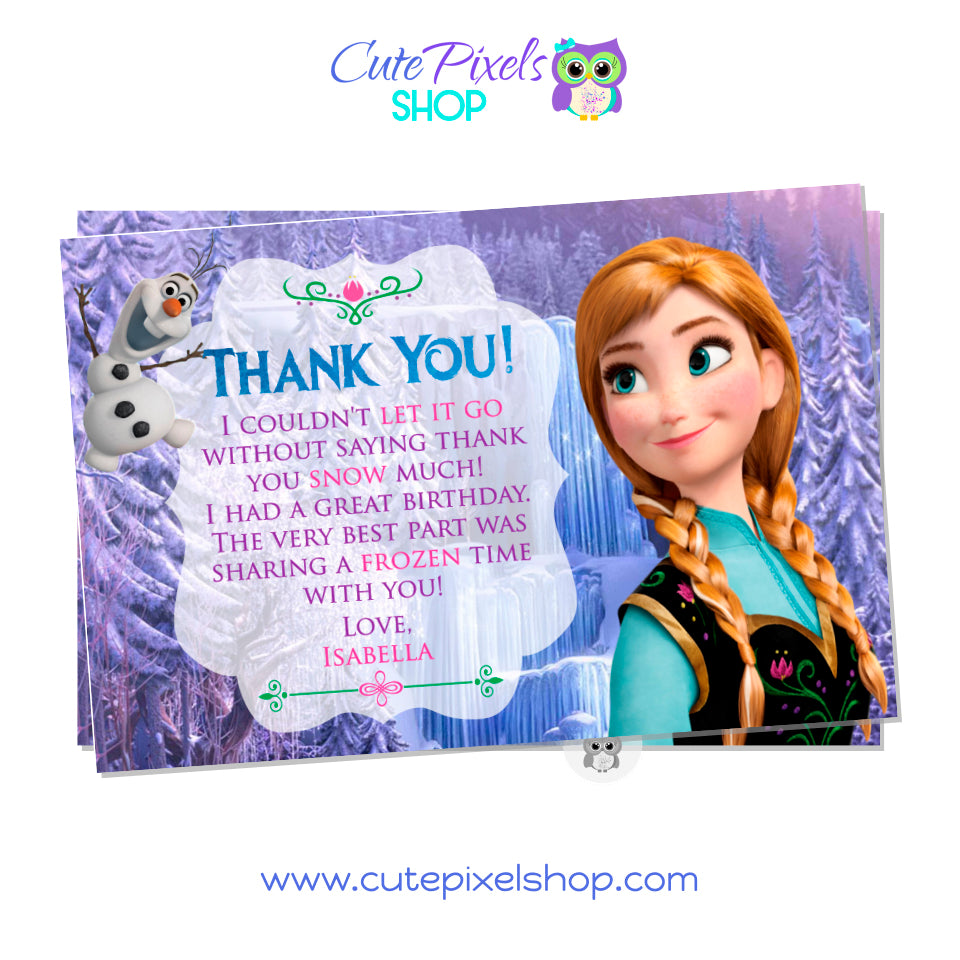 Disney Frozen Birthday Invitation - Style #03 – Cute Pixels Shop