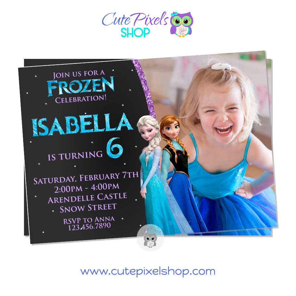 Disney Frozen Birthday Invitation - Style #01 – Cute Pixels Shop