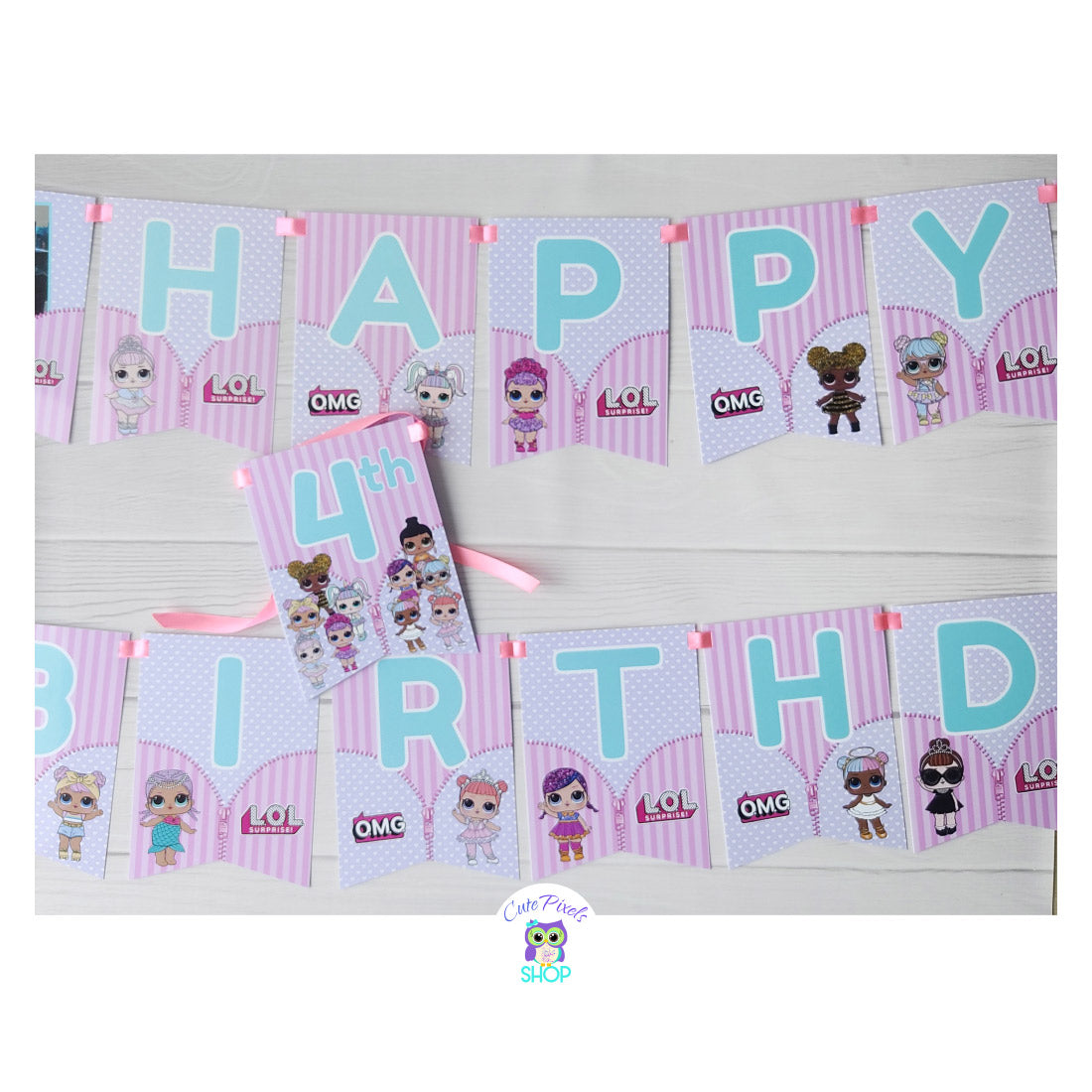 LOL Surprise Dolls Birthday Banner - LOL Dolls Birthday – Cute Pixels Shop