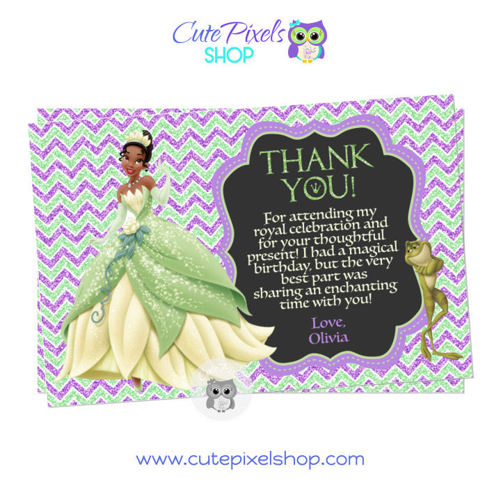 Princess Tiana Thank You Card - The Princess and the Frog – Cute Pixels ...