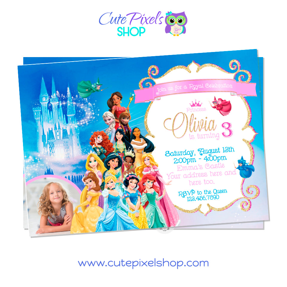 Disney Princess Blank Invitation