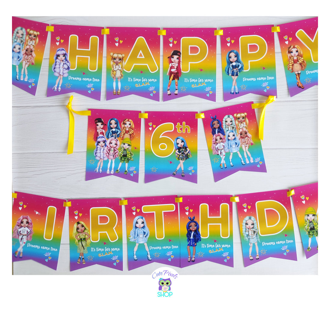 Rainbow High Dolls Banner - Birthday Banner – Cute Pixels Shop
