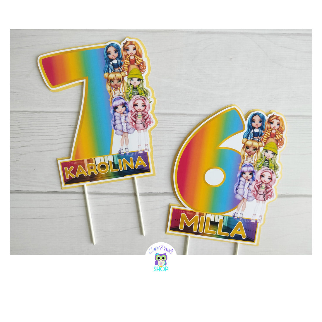 Rainbow High Dolls Cake Topper - Rainbow High Centerpiece – Cute Pixels ...