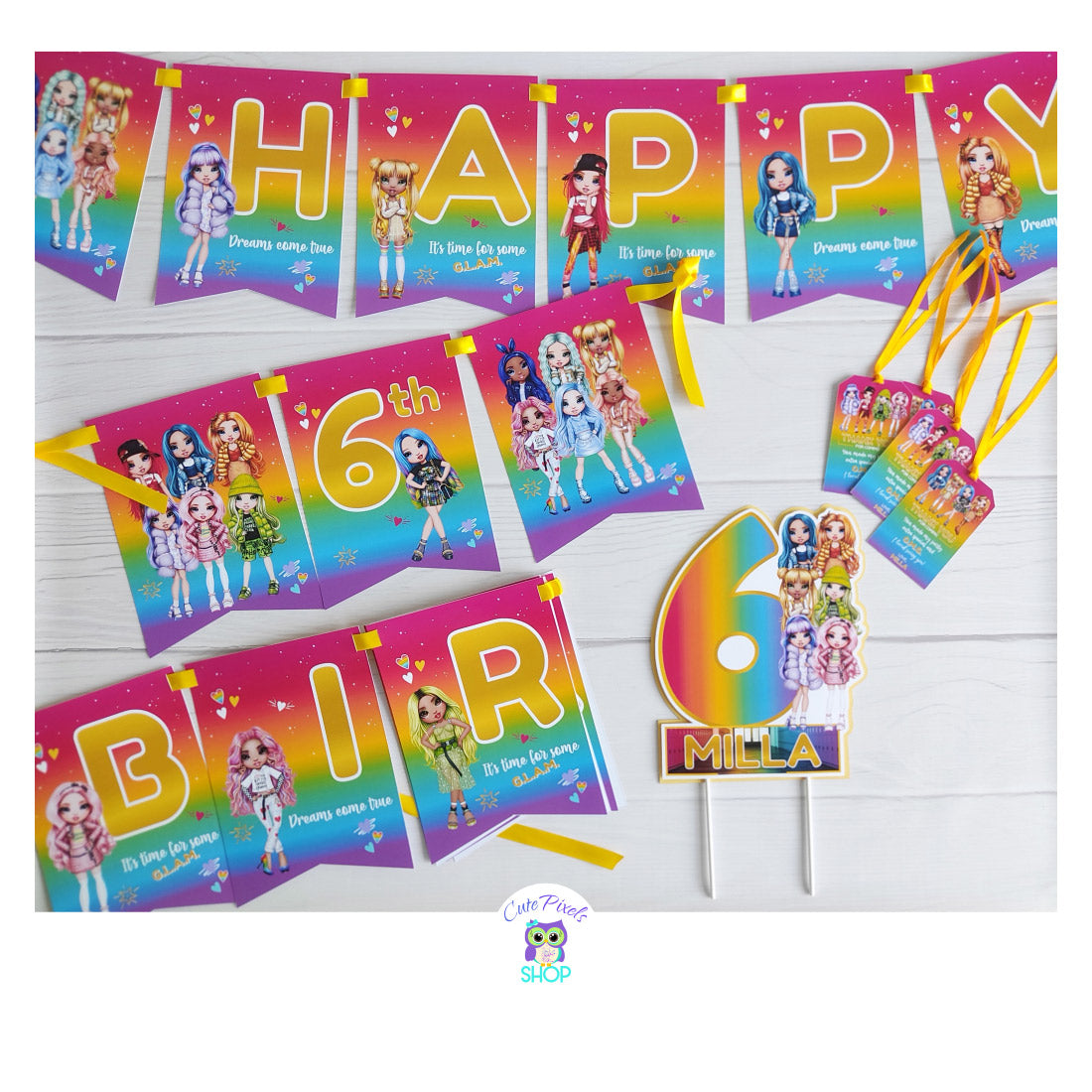Rainbow High Dolls Thank You Tags - Rainbow High Tags – Cute Pixels Shop