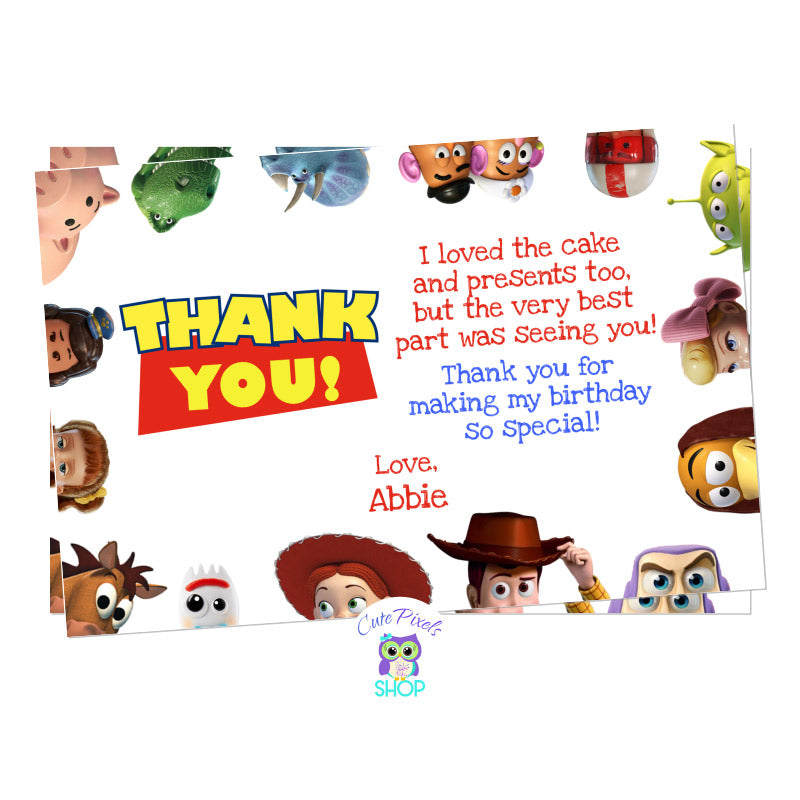 Toy Story Thank You Card - Toy Story Card – Cute Pixels Shop